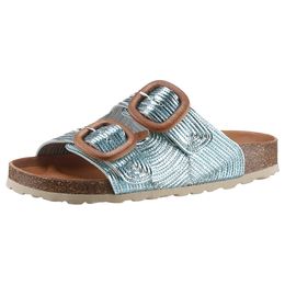 VERBENAS Pantolette Damen Gr&ouml;&szlig;e 38 hellblau / silber