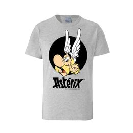 logoshirt T-Shirt 'Asterix der Gallier - Asterix Portrait' Damen Gr&ouml;&szlig;e M grau