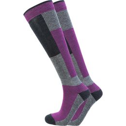 WHISTLER Sportsocken 'Corsicana' Herren Gr&ouml;&szlig;e 39/42 grau / dunkellila / schwarz