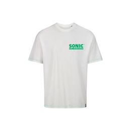 Recovered T-Shirt Sonic Japanese Text Damen Gr&ouml;&szlig;e XXL ecru