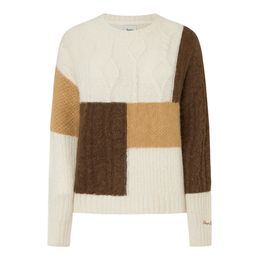 Pepe Jeans Pullover 'Hilary' Damen Gr&ouml;&szlig;e XS hellbeige / braun / pueblo