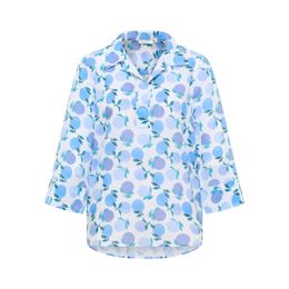 Eterna Bluse Damen Gr&ouml;&szlig;e XXL blau / wei&szlig;