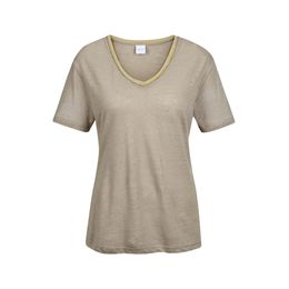 Madeleine Mode Madeleine T-Shirt Damen Gr&ouml;&szlig;e 4XL beige