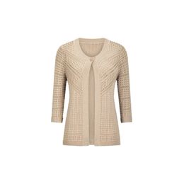 GOLDNER Strickjacke Damen Gr&ouml;&szlig;e M beige