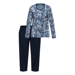 Ammann Pyjama 'Night & Home' Damen Gr&ouml;&szlig;e 4XL blau Winterkleid