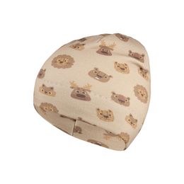 Sterntaler M&uuml;tze 'Tierk&ouml;pfe' Jungen Gr&ouml;&szlig;e 49 beige / mischfarben