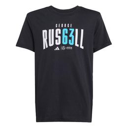 adidas Performance T-Shirt 'Mercedes - AMG Petronas Formula One Team George Russell' Jungen Gr&ouml;&szlig;e 140 blau / schwarz / wei&szlig;