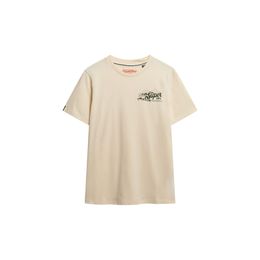 Superdry & Co T-Shirt Herren Gr&ouml;&szlig;e L beige / gr&uuml;n