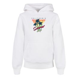 F4NT4STIC Sweatshirt 'California Summer Days Palm' M&auml;dchen Gr&ouml;&szlig;e 122/128 tanne / hellorange / hellrot / wei&szlig;