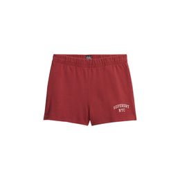 Superdry & Co Shorts 'Athletic Essentials' Damen Gr&ouml;&szlig;e 40 bordeaux / wei&szlig;