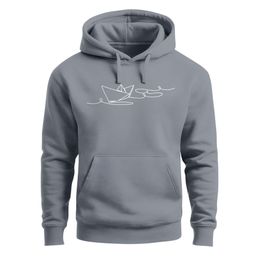 Neverless Sweatshirt 'Paperschiff' Herren Gr&ouml;&szlig;e M grau