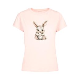 F4NT4STIC T-Shirt 'Niedlicher Osterhase mit Ei' Damen Gr&ouml;&szlig;e XL braun / puder / wei&szlig;