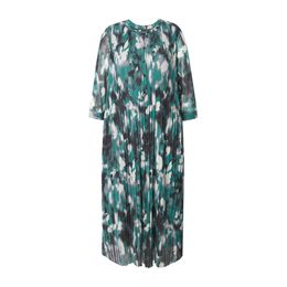Ulla Popken Kleid Damen Gr&ouml;&szlig;e 48 grau / jade / schwarz / wei&szlig; Winterkleid