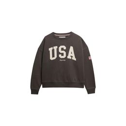 Superdry & Co Sweatshirt 'Athletic Essentials' Damen Gr&ouml;&szlig;e S schlammfarben / wei&szlig;