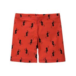 Turtledove London Badehose Jungen Gr&ouml;&szlig;e 104/110 rot / schwarz