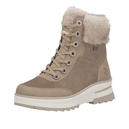 Remonte Schn&uuml;rstiefelette Damen Gr&ouml;&szlig;e 37 beige / ecru / dunkelbeige Winterschuhe