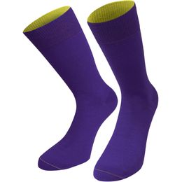 Normani Socken Herren Gr&ouml;&szlig;e 47/50 gelb / lila