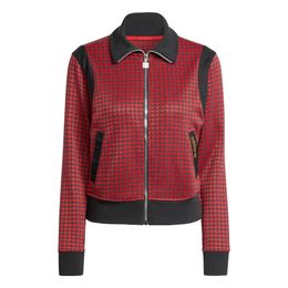 adidas originals Sweatjacke 'Houndstooth Track' Damen Gr&ouml;&szlig;e M/L rot / schwarz