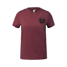 QS T-Shirt Damen Gr&ouml;&szlig;e XS bordeaux / schwarz