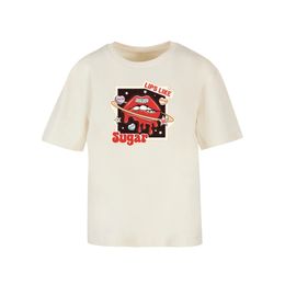 F4NT4STIC T-Shirt 'Lips Like Sugar Retro Fashion Valentinstag' Damen Gr&ouml;&szlig;e M sand / hellorange / feuerrot / schwarz