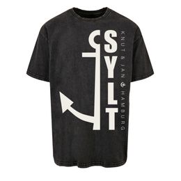 F4NT4STIC T-Shirt 'Sylt Anker Knut & Jan Hamburg' Herren Gr&ouml;&szlig;e S schwarz / wei&szlig;