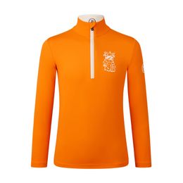 Bogner Funktionsshirt Jungen Gr&ouml;&szlig;e 152/158 orange / naturwei&szlig;