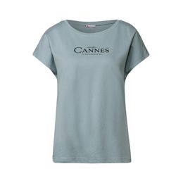 Street One T-Shirt Damen Gr&ouml;&szlig;e L cyanblau / schwarz