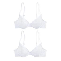 Polo Ralph Lauren B&uuml;gel-BH ' Unlined Demi Bra - Mesh ' Damen Gr&ouml;&szlig;e 75 offwhite
