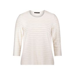 Betty Barclay Basic Shirt mit Wellenstruktur Damen Gr&ouml;&szlig;e M beige