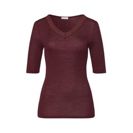 Hanro Unterhemd ' Woolen Lace ' Damen Gr&ouml;&szlig;e L braun