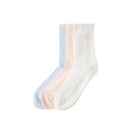 adidas originals Socken 'Trefoil' Damen Gr&ouml;&szlig;e 43/45 hellblau / pastellorange / wei&szlig;