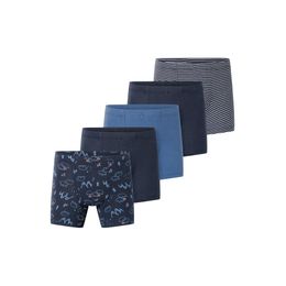 Schiesser Boxer '95/5' Jungen Gr&ouml;&szlig;e 128 blau / navy / t&uuml;rkis / wei&szlig;