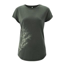 Life-tree Shirt 'Organic Fairwear Shirt Women Washed Green Pine Branch' Damen Gr&ouml;&szlig;e M gr&uuml;n