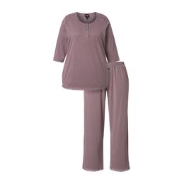 Ulla Popken Pyjama Damen Gr&ouml;&szlig;e 7XL/8XL mauve Winterkleid