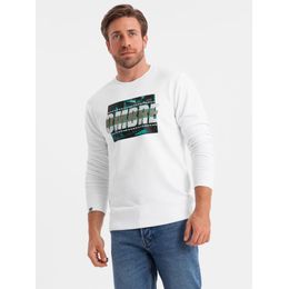 Ombre Sweatshirt Herren Gr&ouml;&szlig;e M aqua / schwarz / wei&szlig;