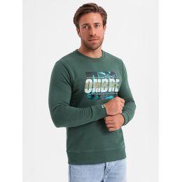 Ombre Sweatshirt Herren Gr&ouml;&szlig;e XL blau / aqua / dunkelgr&uuml;n