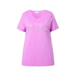 MIAMODA Shirt Damen Gr&ouml;&szlig;e 10XL lila / silber / transparent