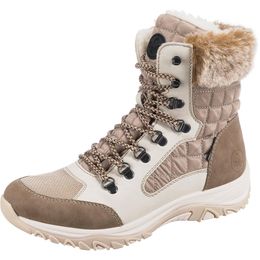 Rieker Snowboots Damen Gr&ouml;&szlig;e 43 beige / creme / hellbraun / schwarz Winterschuhe