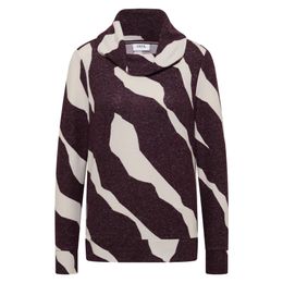 Cecil Pullover Damen Gr&ouml;&szlig;e S weinrot / offwhite