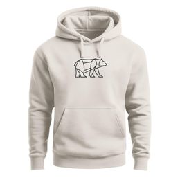 Neverless Sweatshirt 'B&auml;r Lineart Polygon' Herren Gr&ouml;&szlig;e XL beige