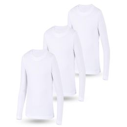 Loreza Unterhemd 'Langarmshirts Bilal' Jungen Gr&ouml;&szlig;e 104/110 wei&szlig;