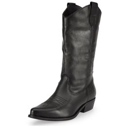 Felmini Wide Fit Cowboystiefel Damen Gr&ouml;&szlig;e 37 schwarz Winterschuhe