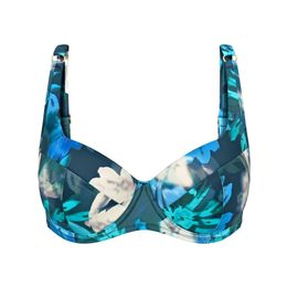 Triumph B&uuml;gel-Bikini-Top ' Summer Fleur ' Damen Gr&ouml;&szlig;e 75 t&uuml;rkis