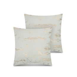 Aspero Kissen ' Carrara ' Herren Gr&ouml;&szlig;e 45_x_45_cm gold / wei&szlig;