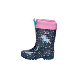 Lico Gummistiefel 'Powerlight W Blinky' M&auml;dchen Gr&ouml;&szlig;e 26 blau / azur / rosa