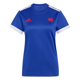 adidas Performance Funktionsshirt 'Frankreich Rugby Home Replica Supporter' Damen Gr&ouml;&szlig;e L royalblau / rot / wei&szlig;