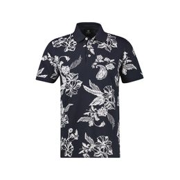 Lerros Poloshirt mit floralem All-over-Print, grosse Gr&ouml;&szlig;en Herren Gr&ouml;&szlig;e 6XL navy