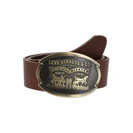 Levi's Levi's 'Billy Plaque Belt' Herren Gr&ouml;&szlig;e 100 braun / gold / schwarz