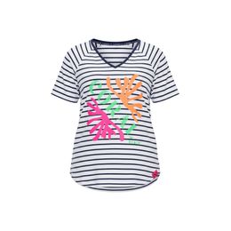 Lauras&oslash;n T-Shirt Damen Gr&ouml;&szlig;e M marine / hellorange / hellpink / wei&szlig;