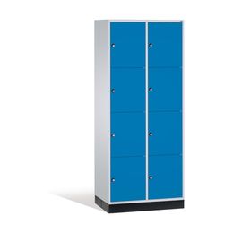 C+P Schlie&szlig;fachschrank Intro XL, 8 F&auml;cher, H1950xB820xT600mm Front Enzianblau Korpus Lichtgrau ; C + P M&ouml;belsysteme (8470-203|S10002)